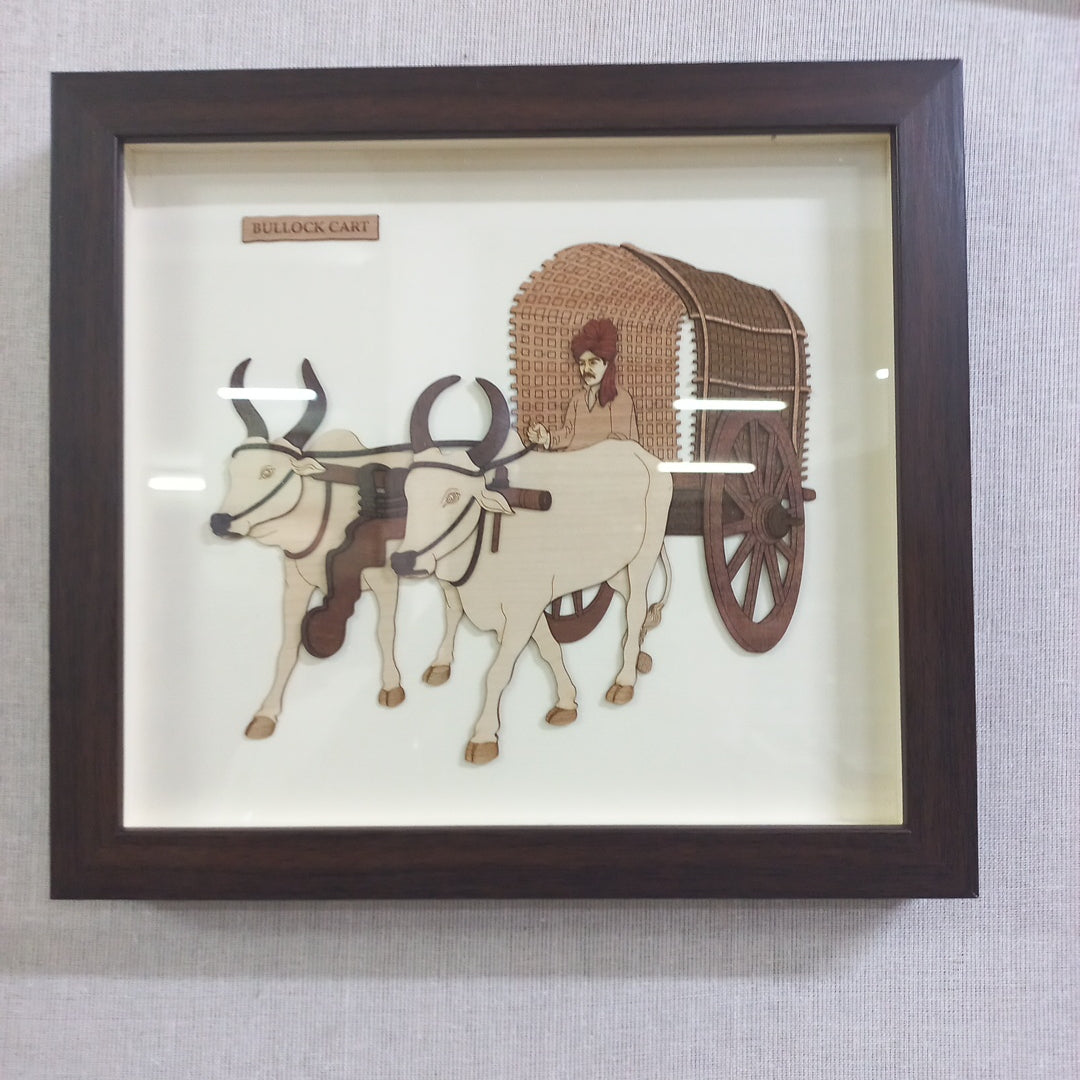 Wooden patch work Bullockcart – VTI HERITAGE