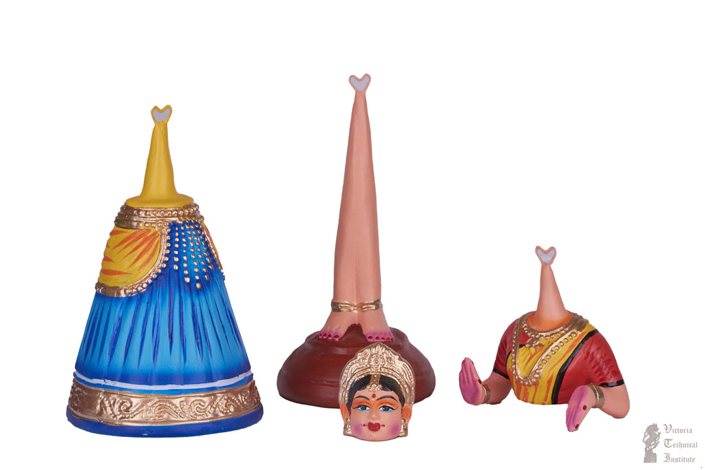 14" Handmade Paper Mache Dancing Doll (Assorted Colours) – VTI HERITAGE