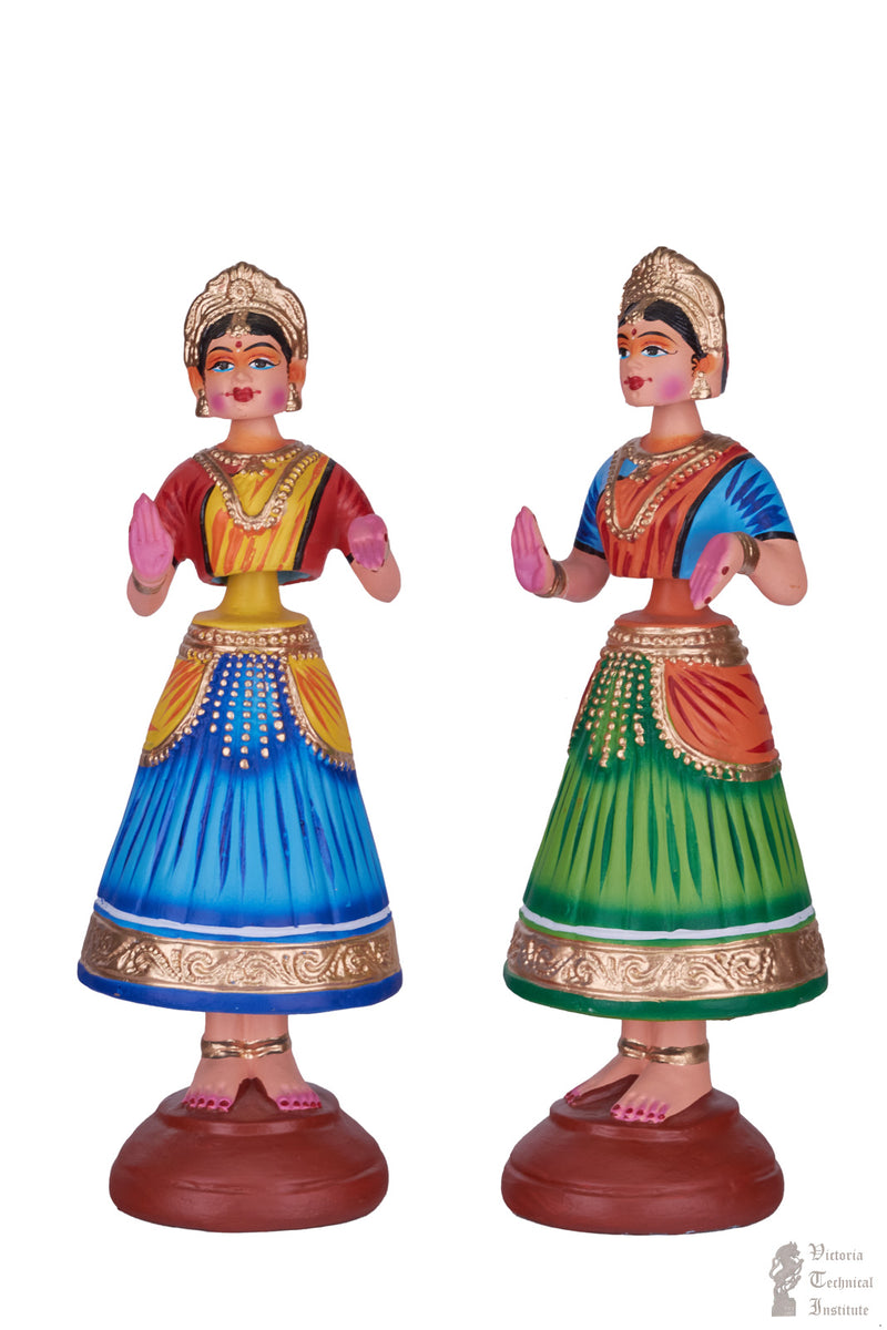 14" Handmade Paper Mache Dancing Doll (Assorted Colours) – VTI HERITAGE