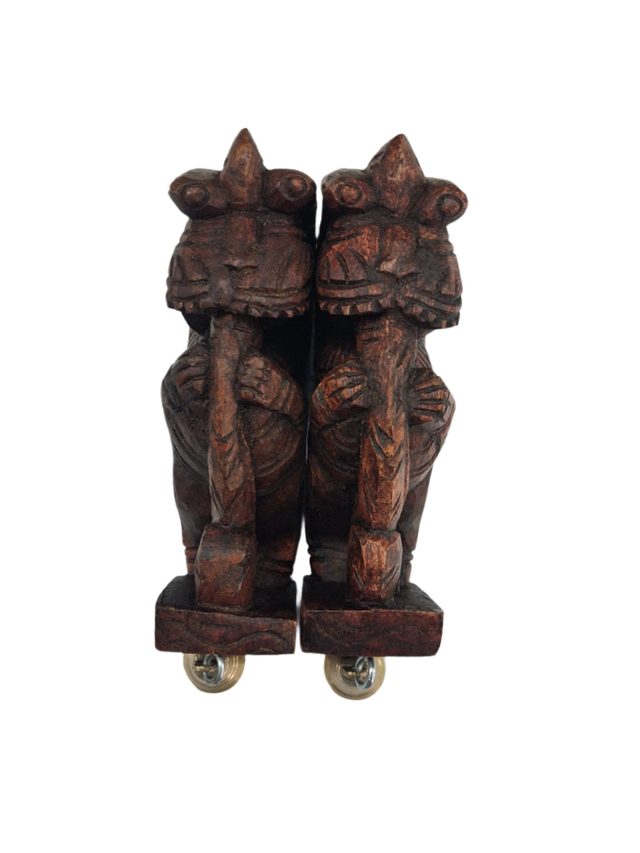 7" Handmade Wooden Hand Carved Yazhi Design Wall Brackets – VTI HERITAGE
