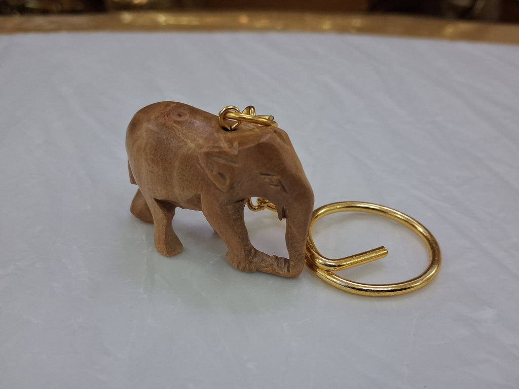 1" Handmade Wooden Elephant Key Chain – VTI HERITAGE