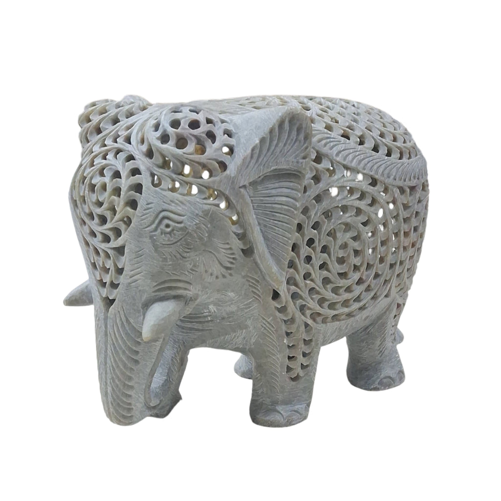 5" Gorara Stone Undercut Elephant Statue – VTI HERITAGE