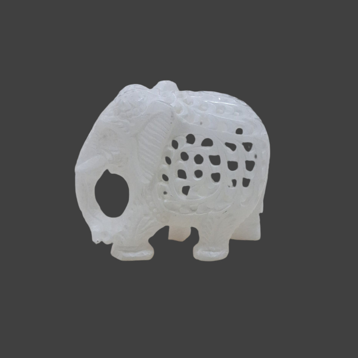 2" Handmade Alabaster Stone Jali Work Elephant – VTI HERITAGE