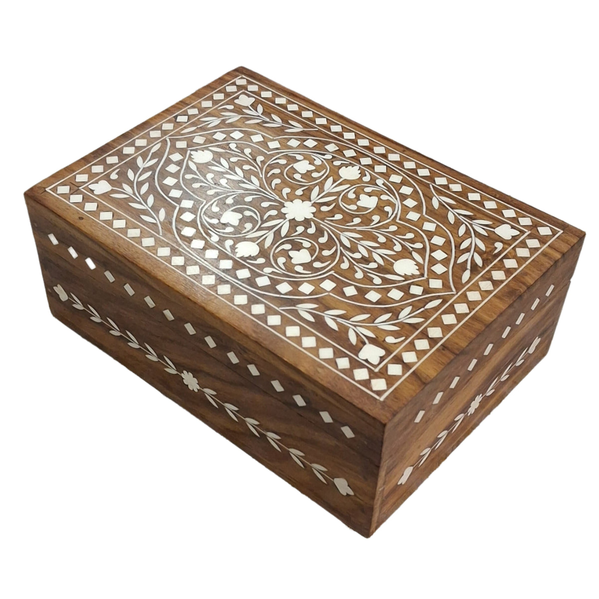 7" Handmade Wooden Inlay Work Jewelry Box – VTI HERITAGE