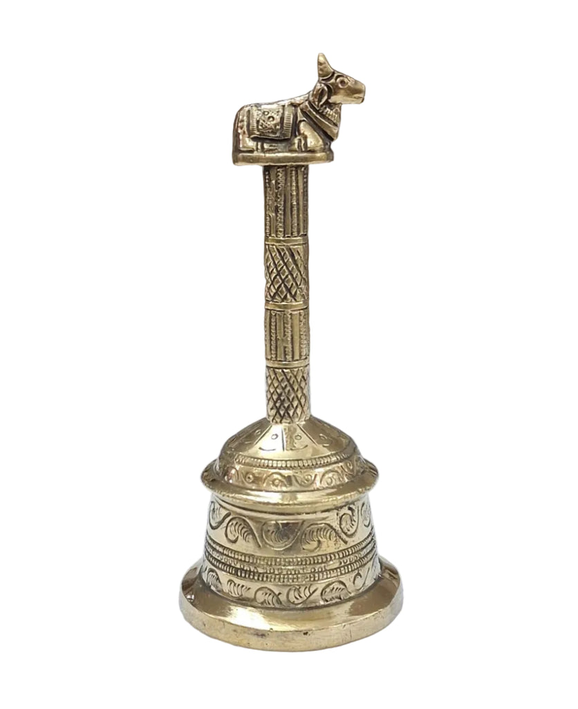 6" Brass Carving Pooja Bell – VTI HERITAGE