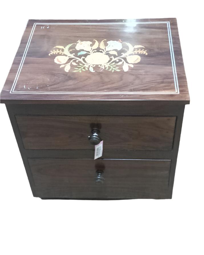 20" Handmade Wooden Inlaid Bed Side Table (Box) – VTI HERITAGE
