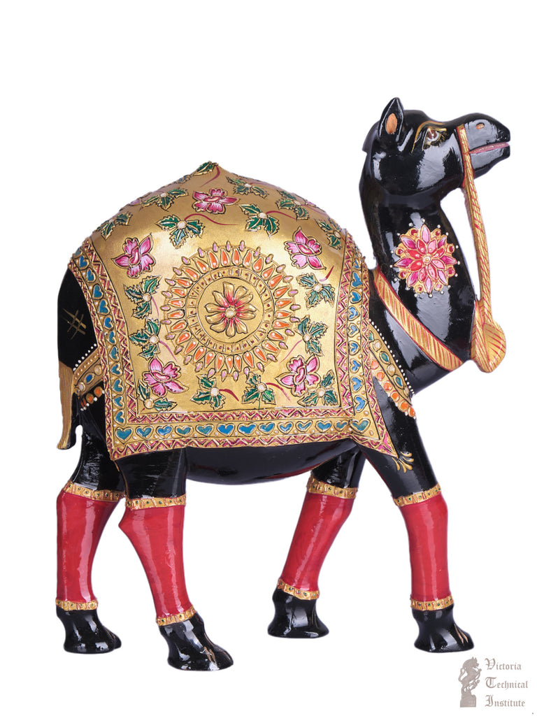 Handmade Wooden Painted Camel 12" – VTI HERITAGE