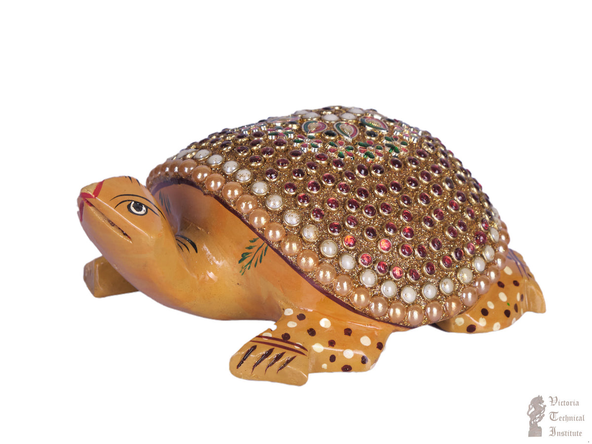 Wooden Moti Work Tortoise 2" – VTI HERITAGE