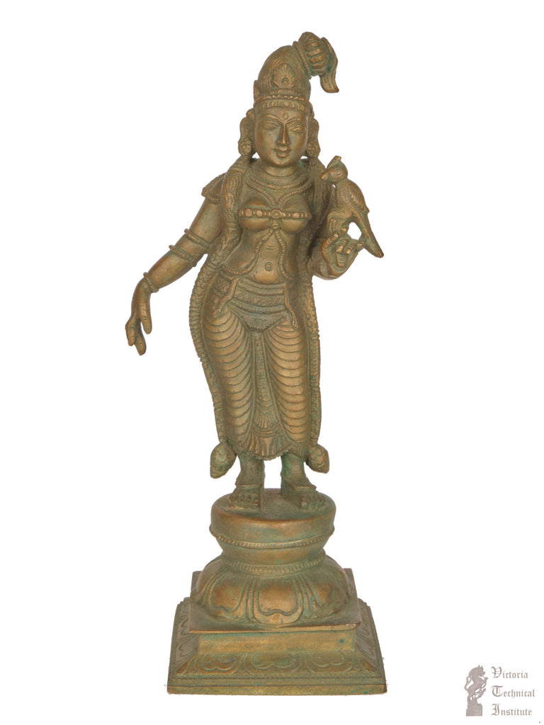 7" Bronze Andal Statue with Parrot – VTI HERITAGE