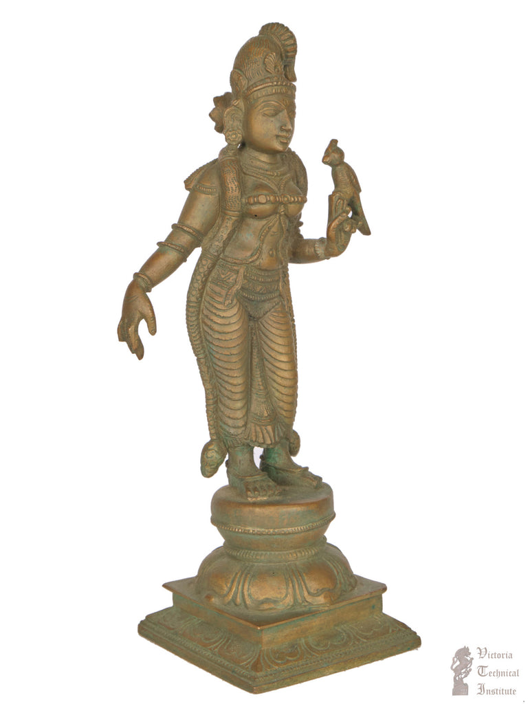 7" Bronze Andal Statue with Parrot – VTI HERITAGE