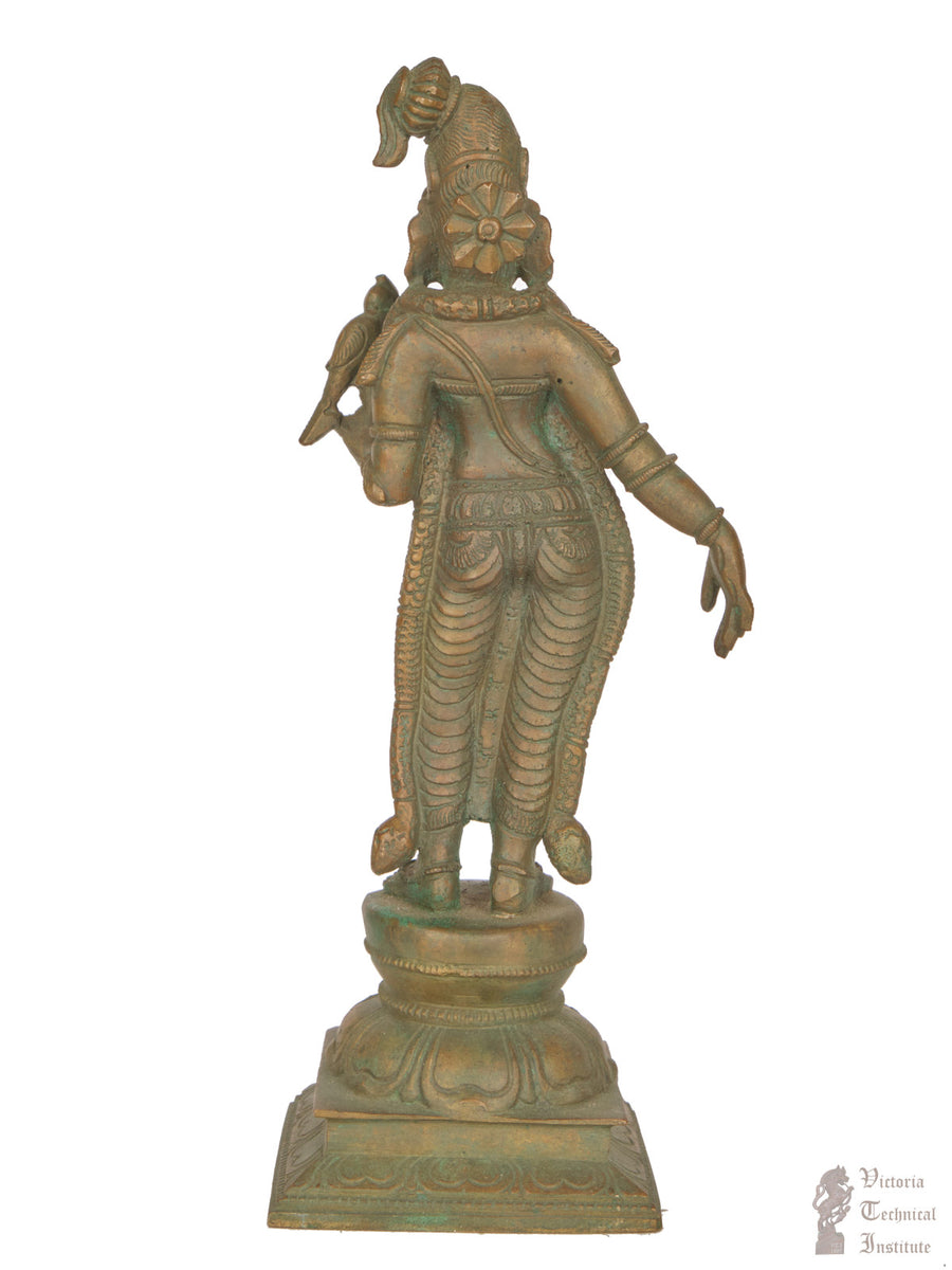 7" Bronze Andal Statue with Parrot – VTI HERITAGE
