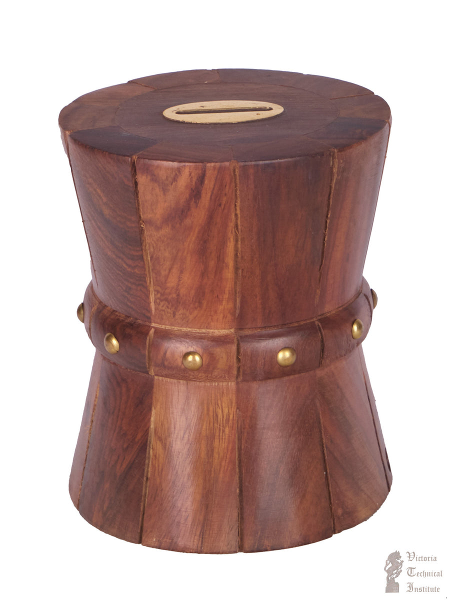 5" Handmade Wooden Damru Shape Piggy Bank - Small – VTI HERITAGE