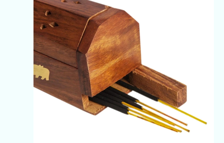 12" Handmade Wooden Jali Work Incense Stick / Agarbathi Holder – VTI ...