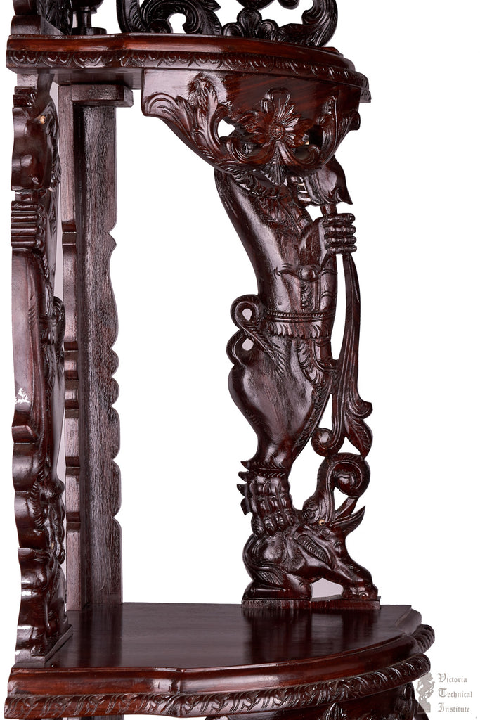 Handmade Wooden Carved Corner Stand – VTI HERITAGE