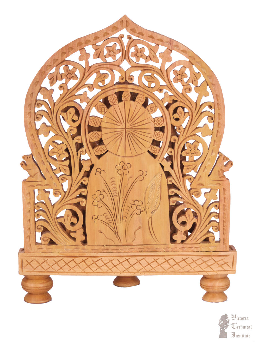 8" Handmade Wooden Carved Lord Ganesha Statue – VTI HERITAGE