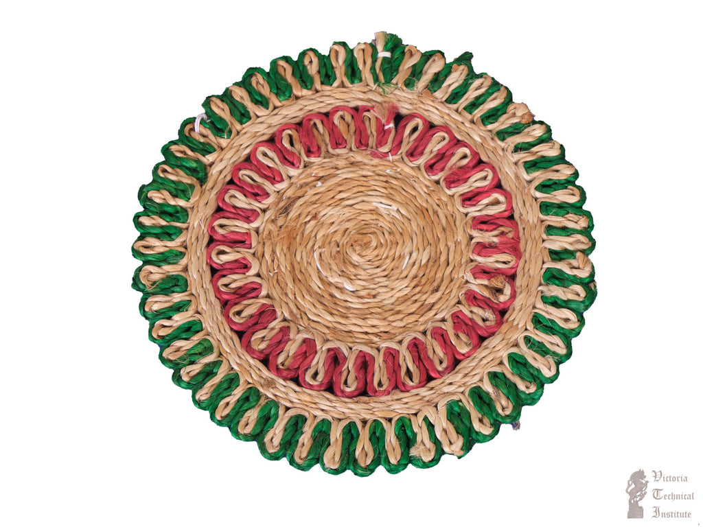 10" Hand Woven Round Jute Table Mat(Assorted Colours) – VTI HERITAGE