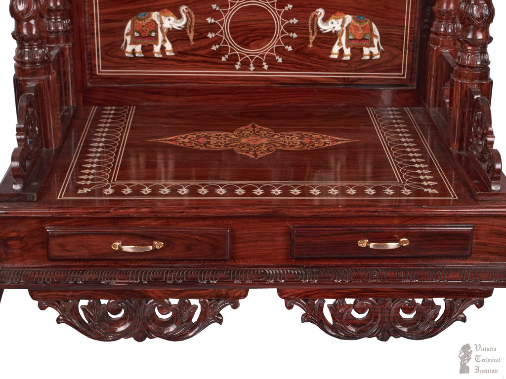 72" Handmade Wooden Ganesha & Lakshmi Mandapam - Lead Time 45 to 60 Da ...