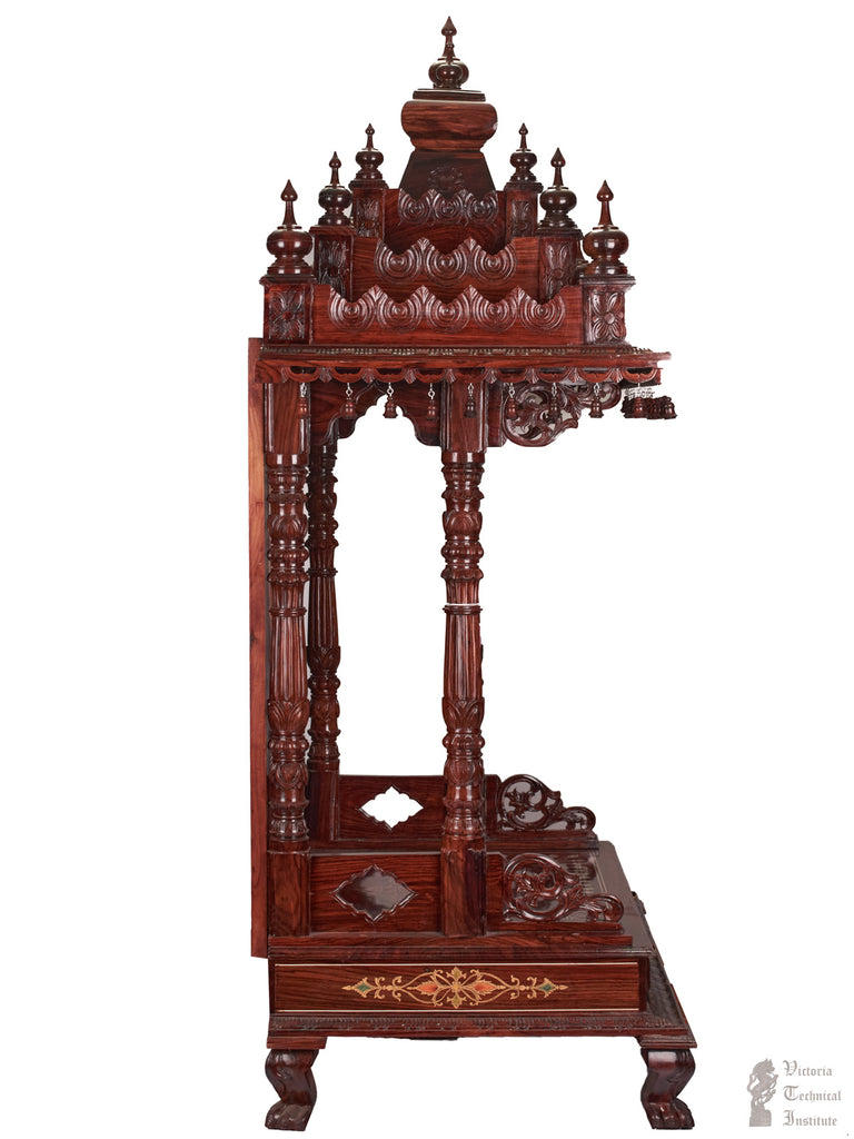 72" Handmade Wooden Ganesha & Lakshmi Mandapam - Lead Time 45 to 60 Da ...