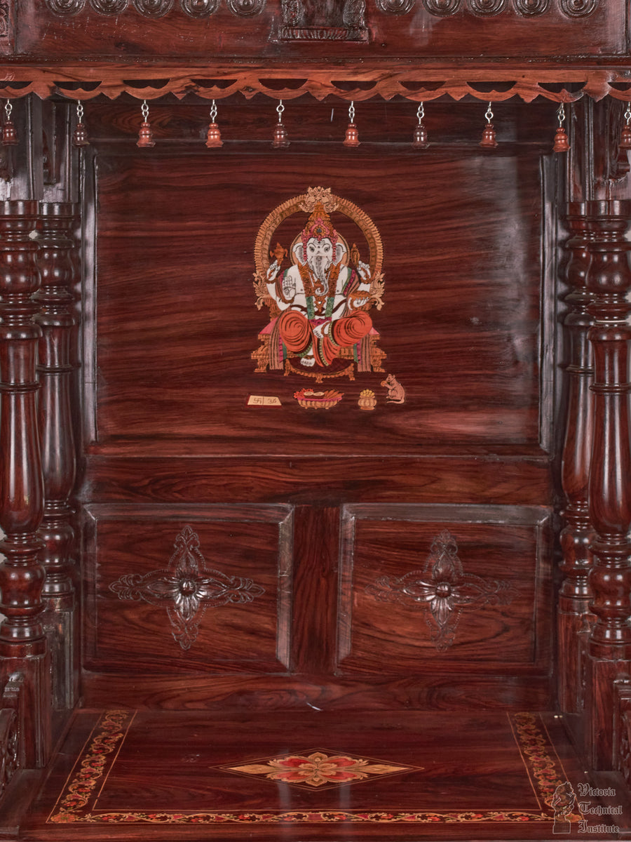 72" Handmade Wooden Ganesha Mandapam - Lead Time 45 to 60 Days From th ...